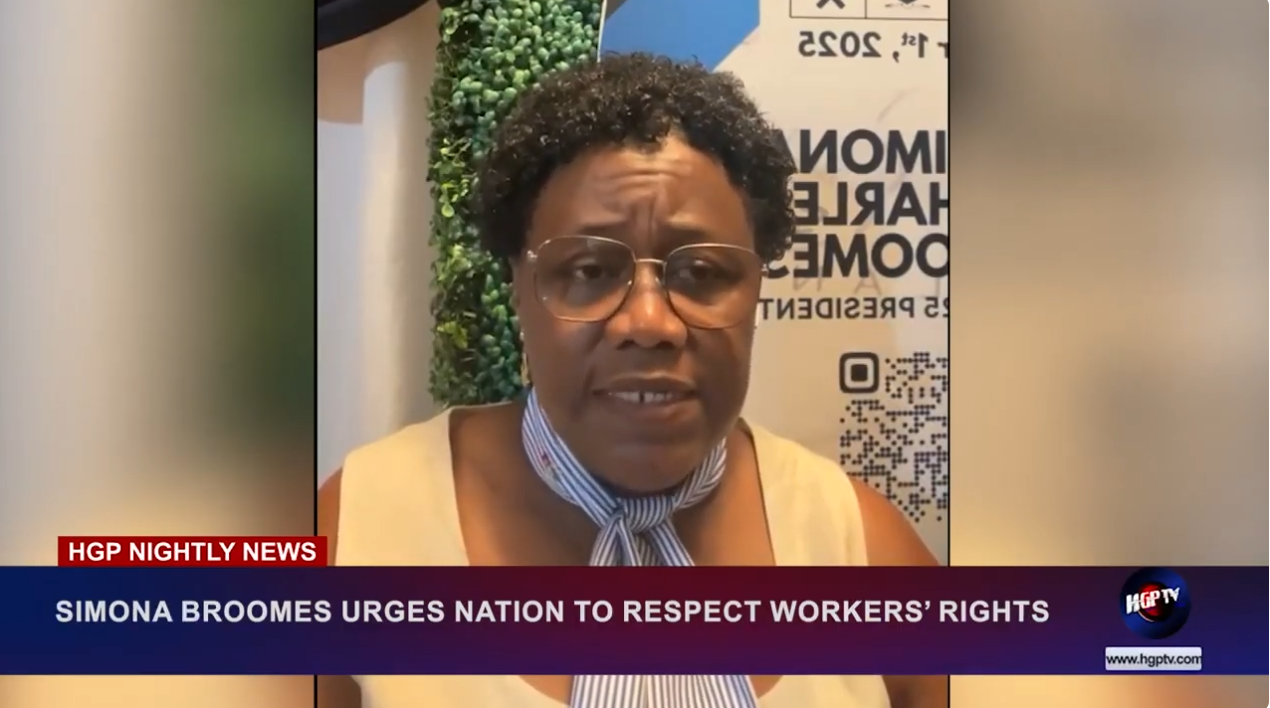 SIMONA BROOMES URGES NATION TO RESPECT WORKERS’ RIGHTS - HGPTV - Guyana ...